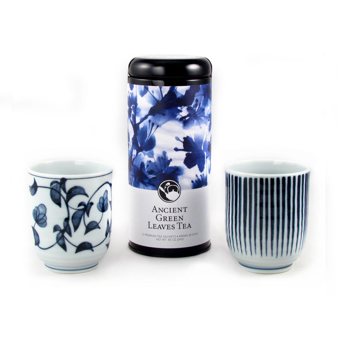 BLUE PATTERNS TEACUP SET - Out of Stock | The Tea Can Company