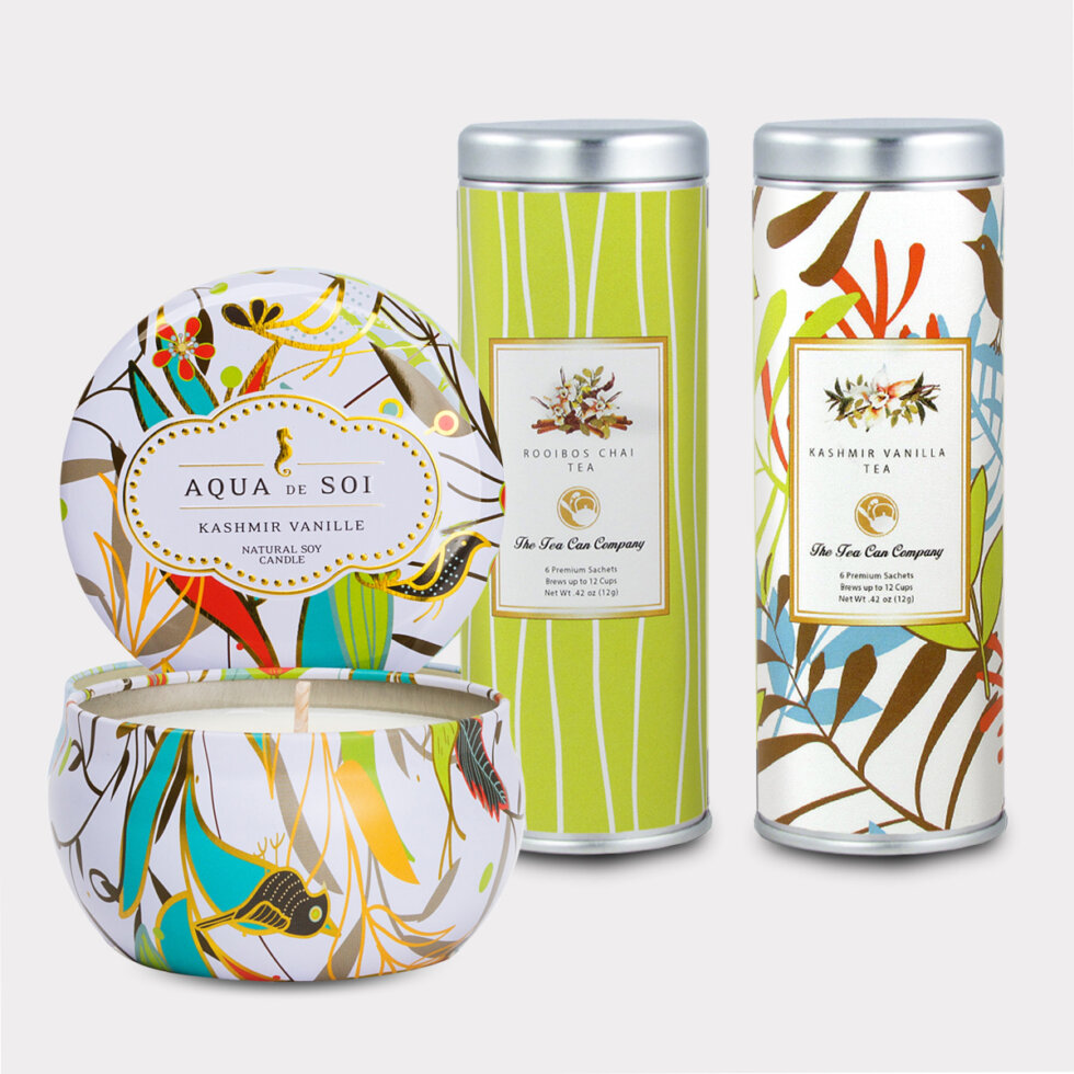 Balinese Teak Candle & Tea Gift Set | The Tea Can Company