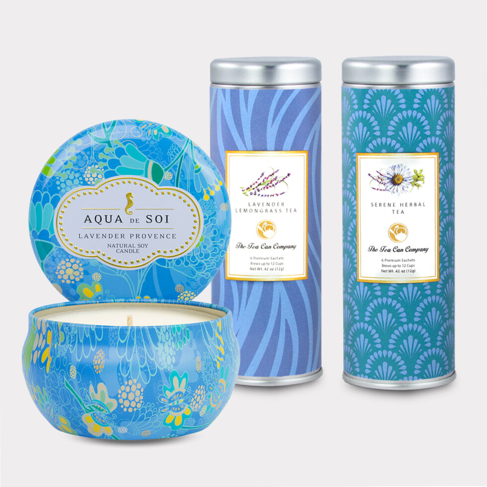 Balinese Teak Candle & Tea Gift Set | The Tea Can Company