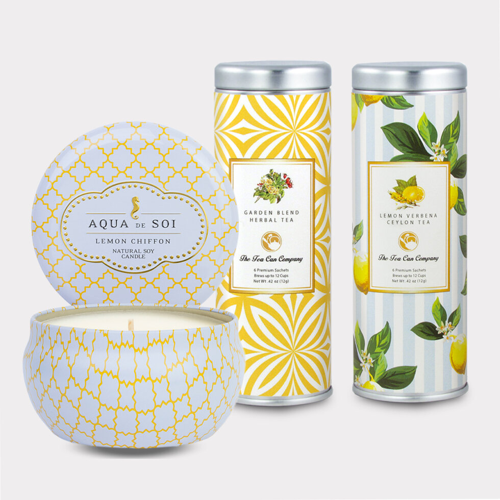 Balinese Teak Candle & Tea Gift Set | The Tea Can Company