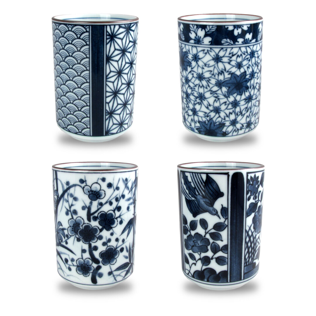 BLUE PATTERNS TEACUP SET - Out of Stock | The Tea Can Company