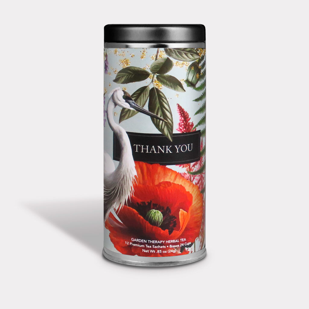 Thank You Flora and Fauna Garden Therapy Herbal Tea | The Tea Can Company